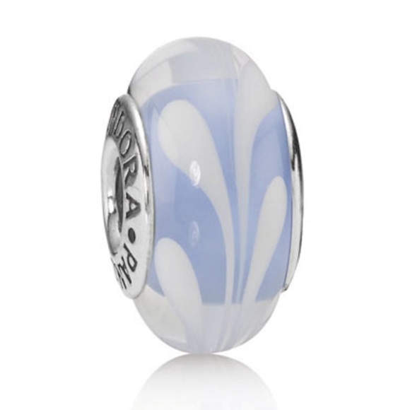 Pandora | Jewelry | Pandora Light Blue Swirl Murano Glass Bead | Poshmark